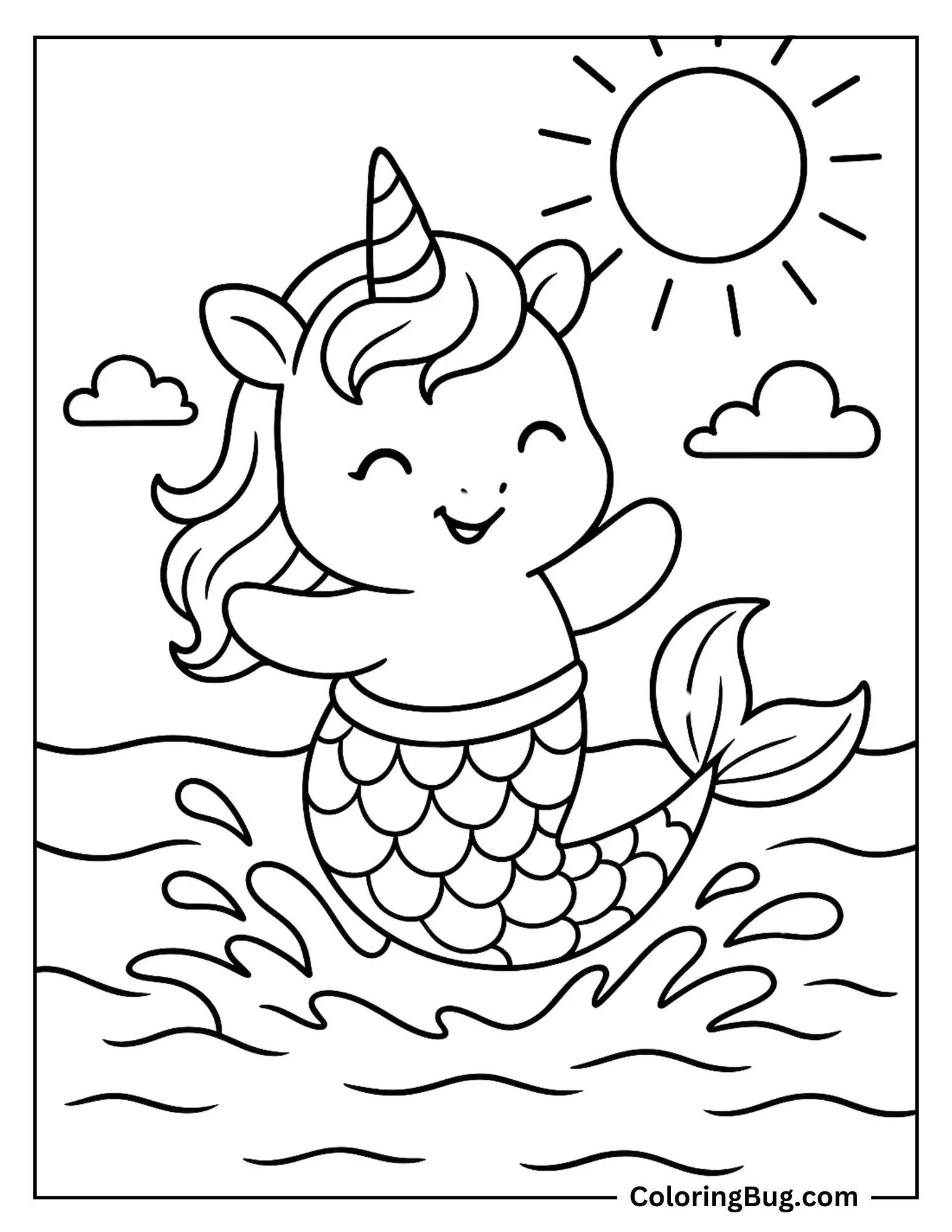 30 Unicorn Summer Coloring Pages (Free Printable PDFs)