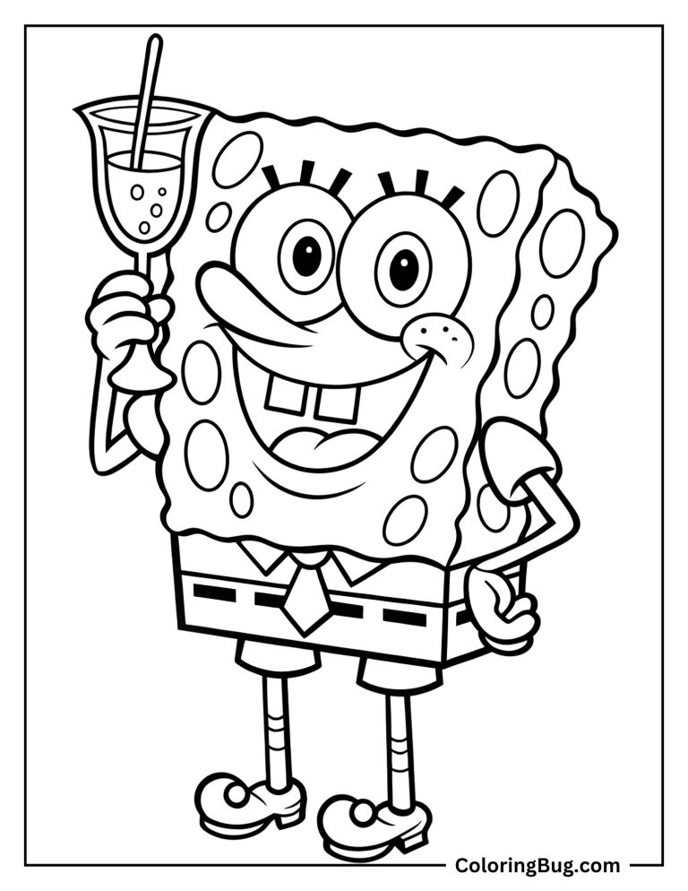 14 SpongeBob Summer Coloring Pages (Free Printable PDFs)