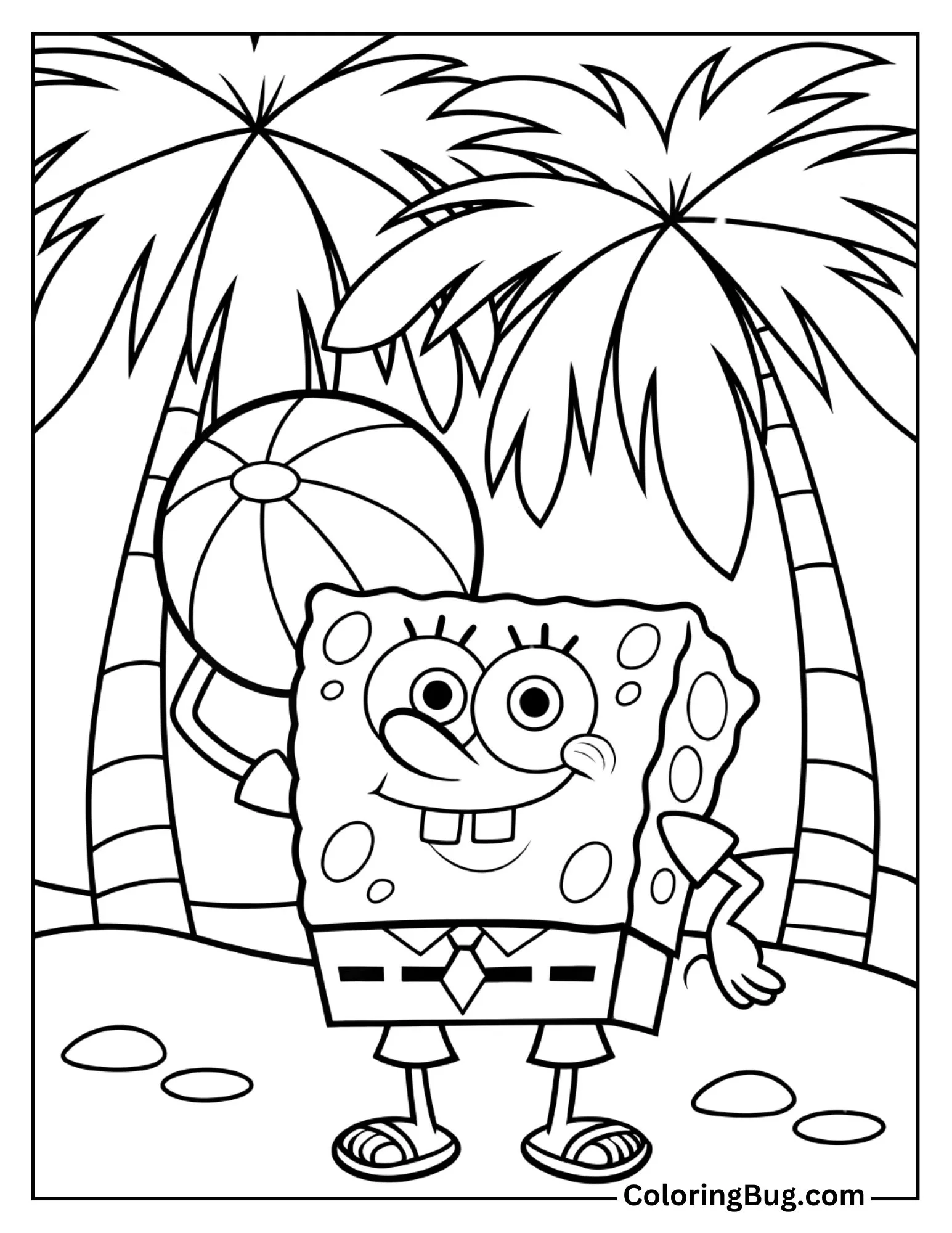 14 SpongeBob Summer Coloring Pages (Free Printable PDFs)