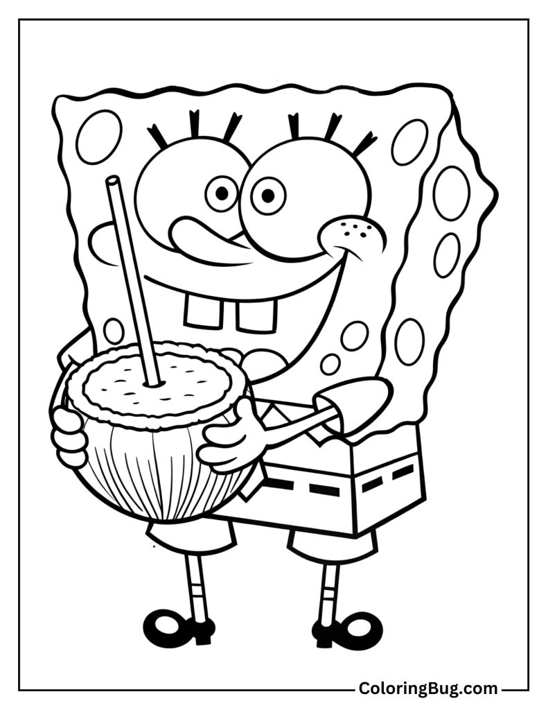 14 SpongeBob Summer Coloring Pages (Free Printable PDFs)