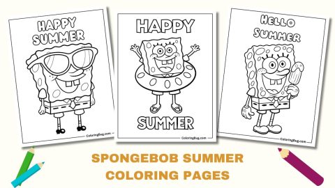 14 SpongeBob Summer Coloring Pages (Free Printable PDFs)