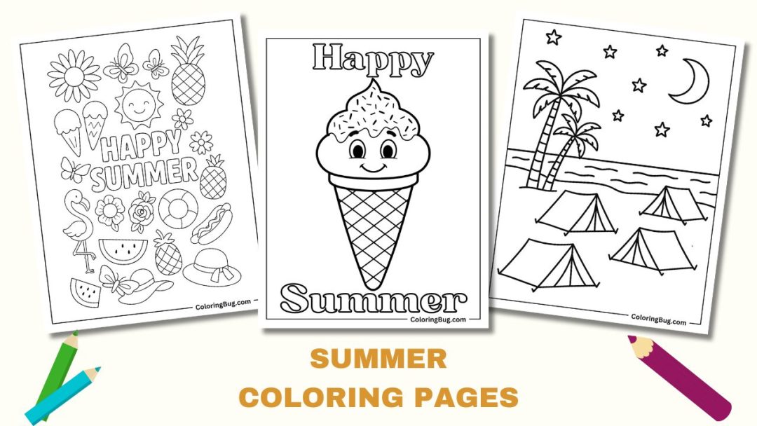 508 Summer Coloring Pages (Free Printable PDFs)