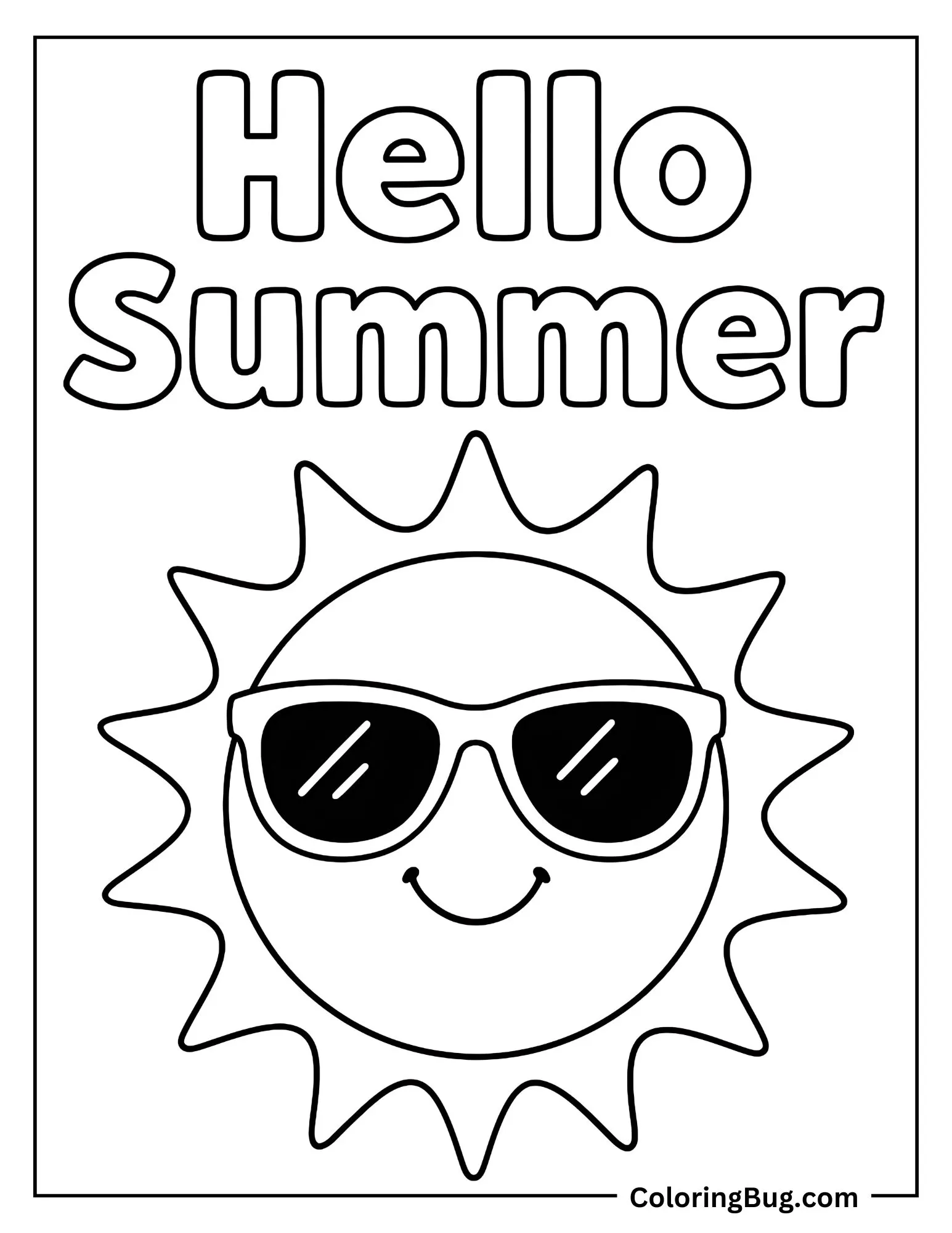 30 First Day of Summer Coloring Pages (Free Printable PDFs)