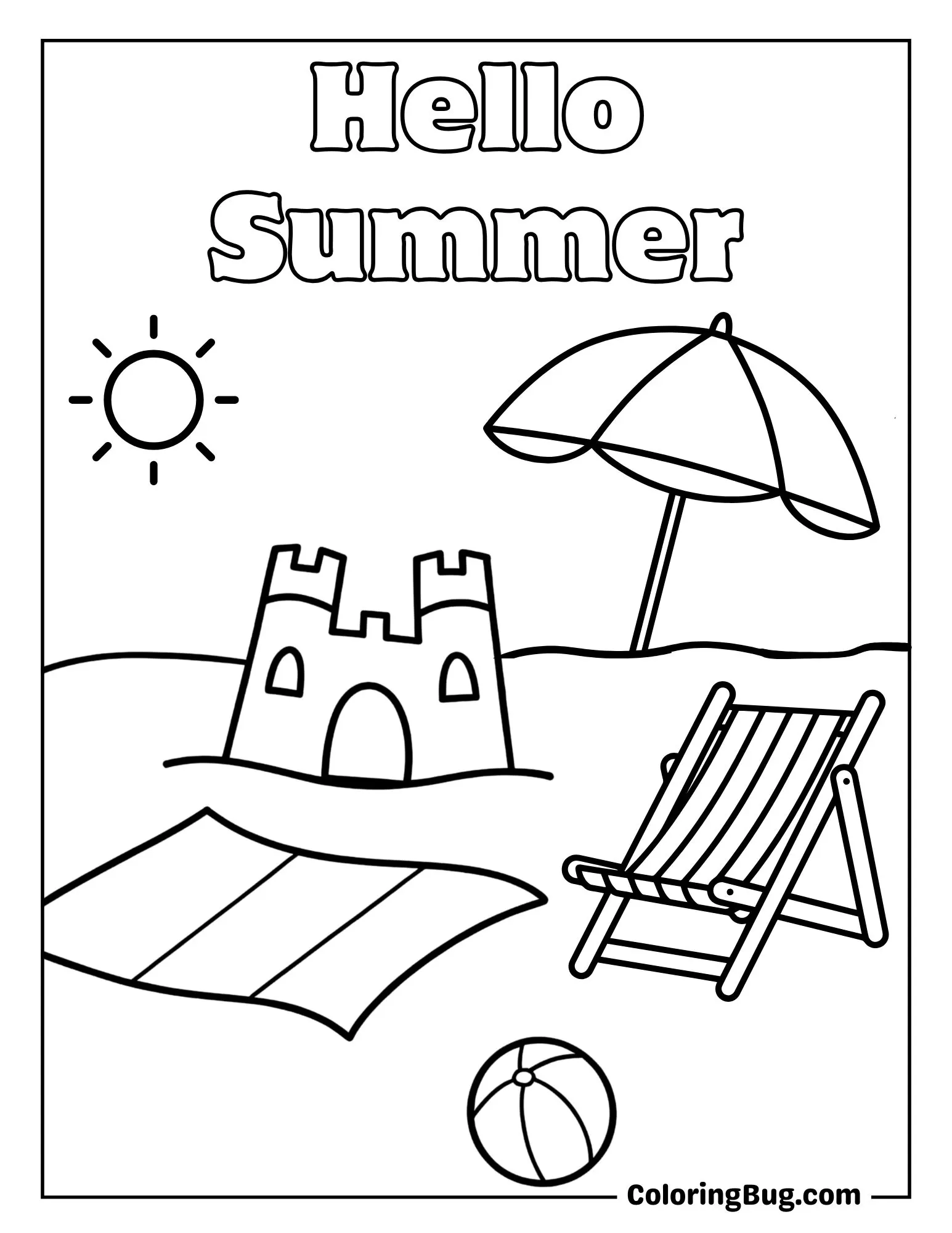 20 Hello Summer Coloring Pages (Free Printable PDFs)