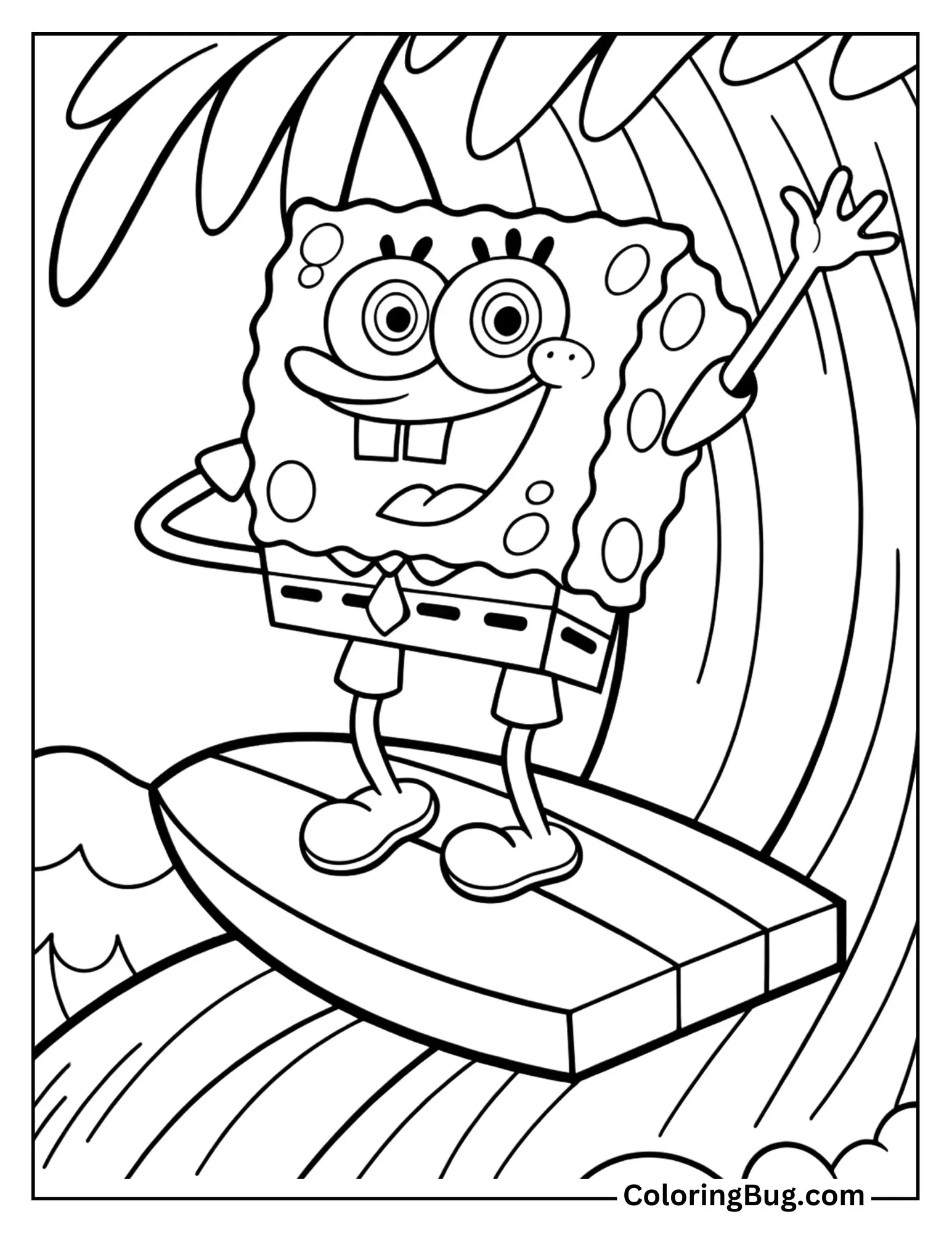 14 SpongeBob Summer Coloring Pages (Free Printable PDFs)