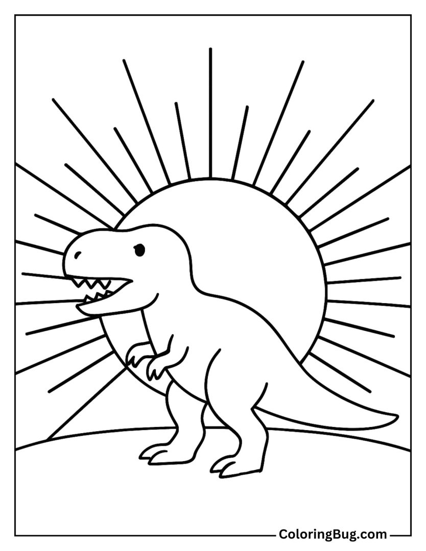 20 Summer Dinosaur Coloring Pages (Free Printable PDFs)