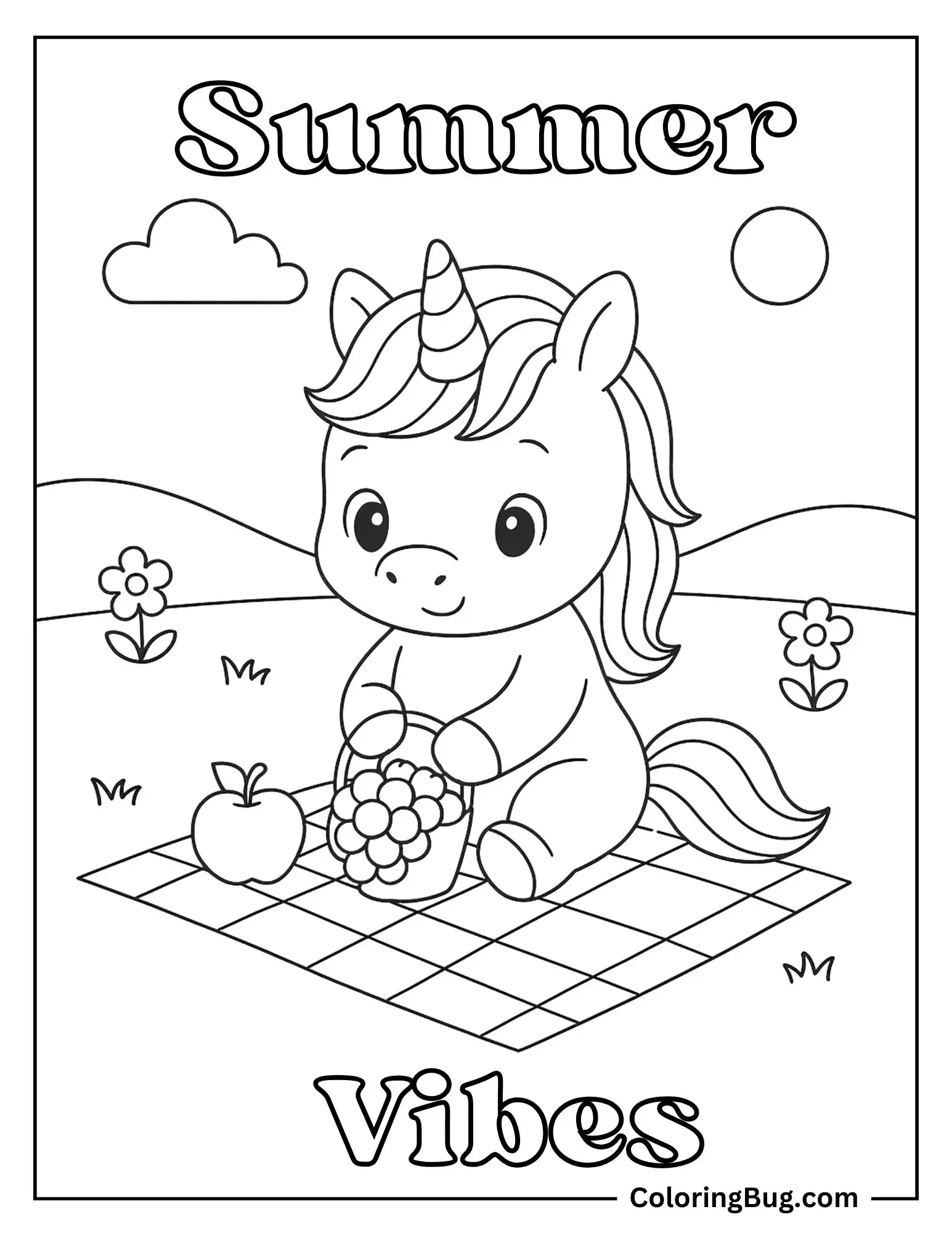 30 Unicorn Summer Coloring Pages (Free Printable PDFs)