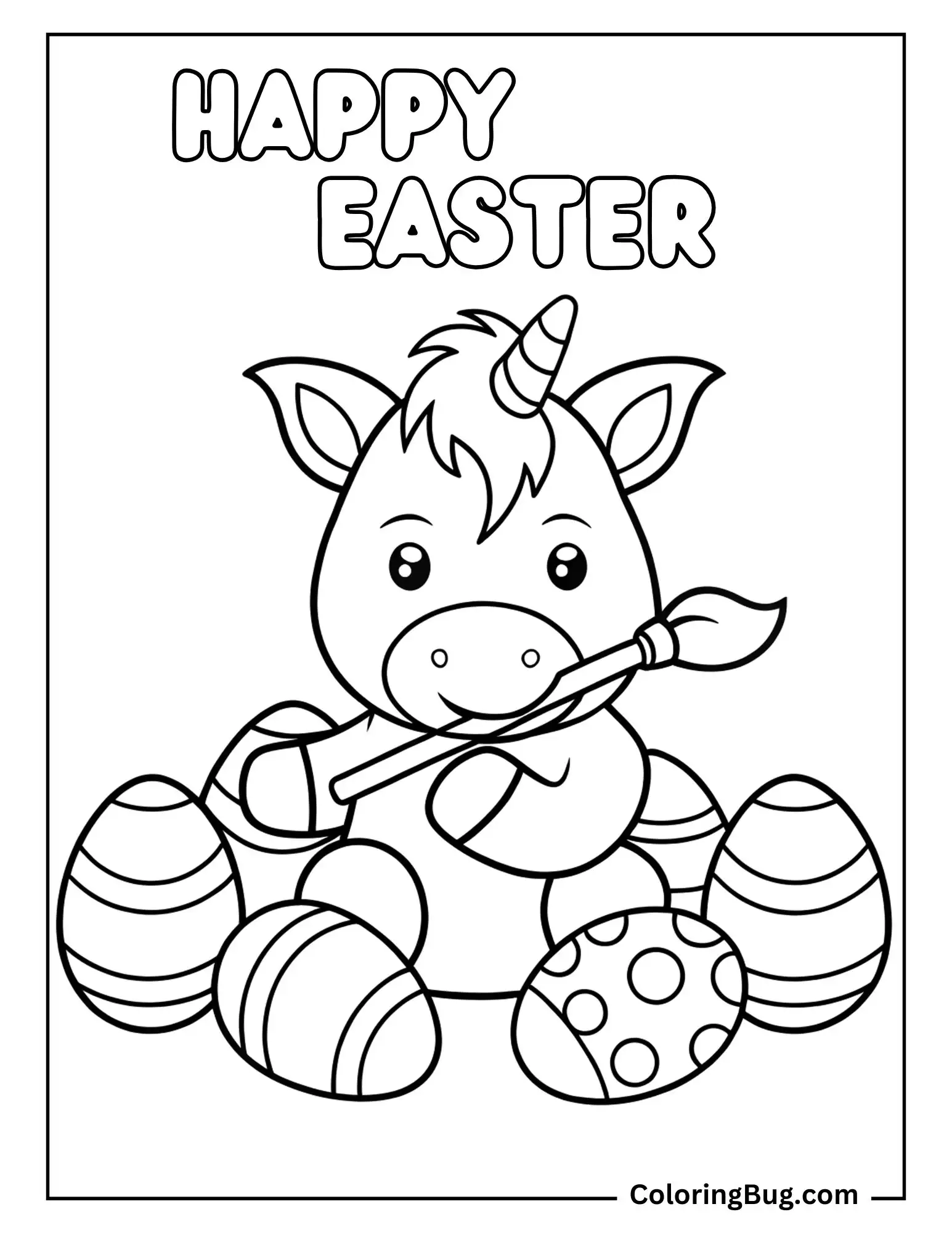 21 Unicorn Easter Coloring Pages (Free Printable PDFs)
