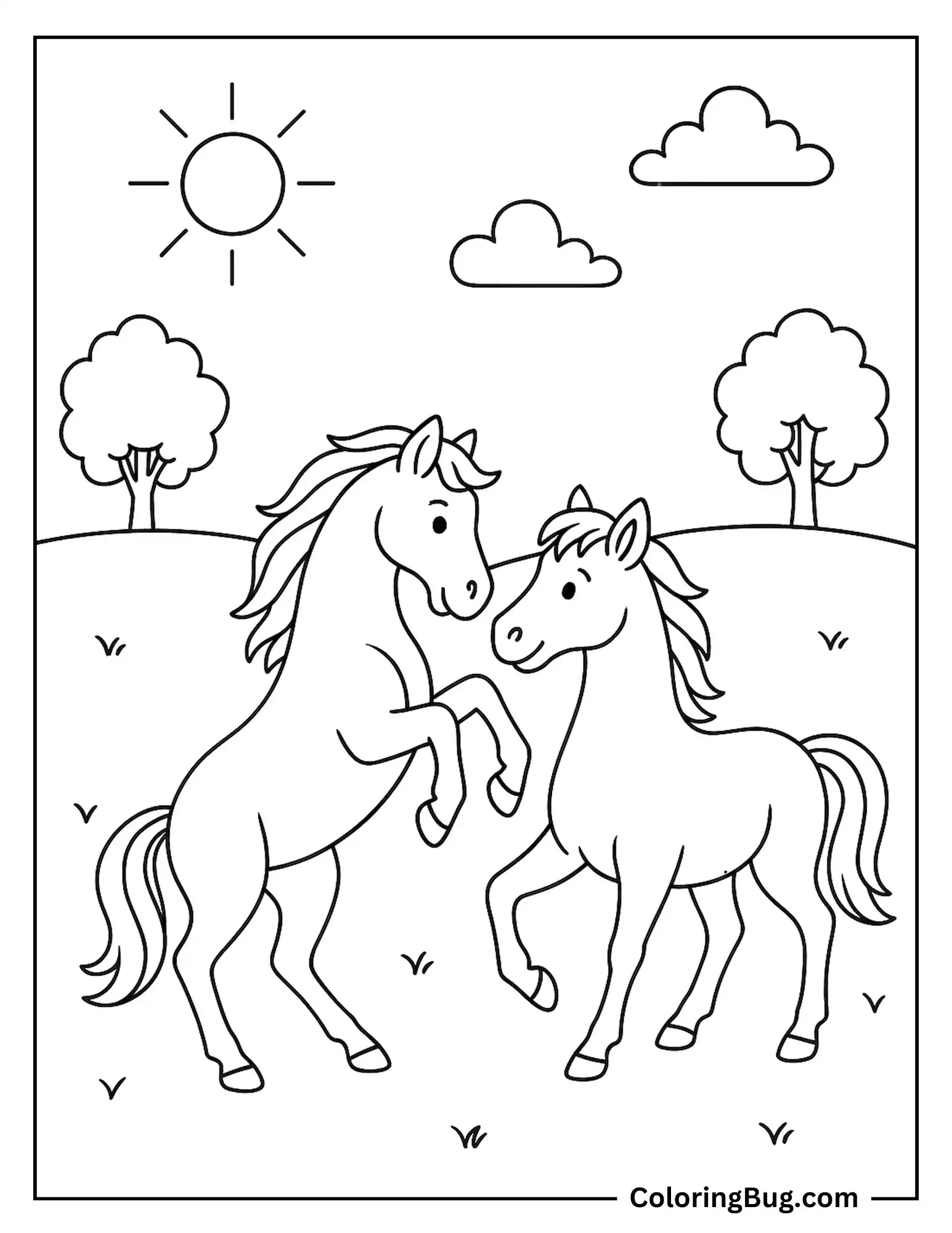 160 Horse Coloring Pages (Free Printable PDFs)