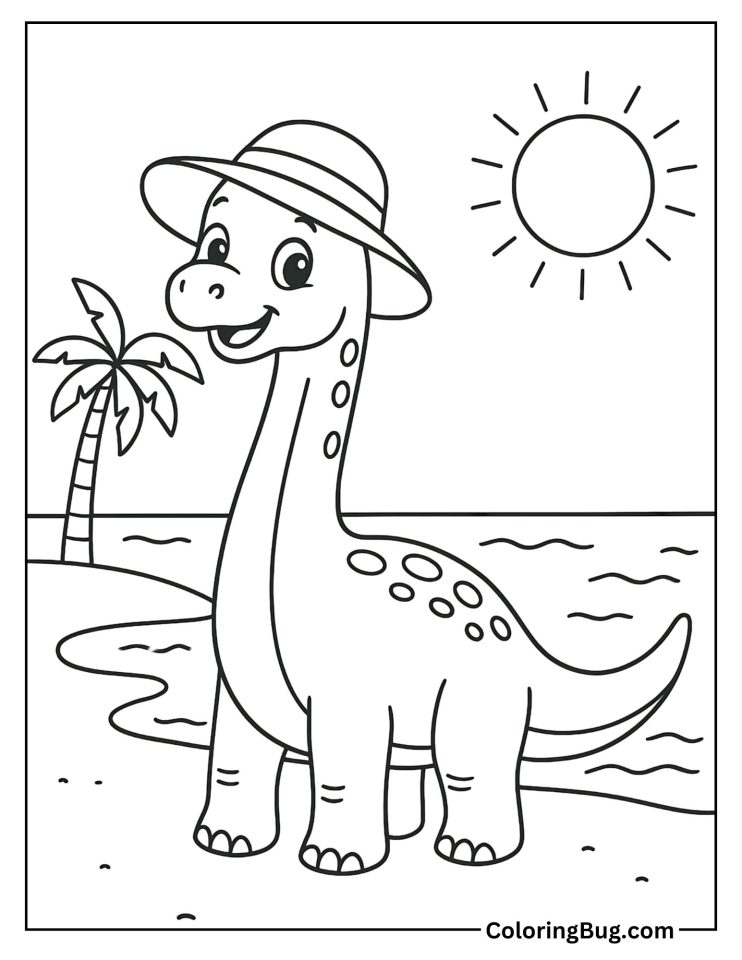 40 Cute Baby Dinosaur Coloring Pages (Free Printable PDFs)