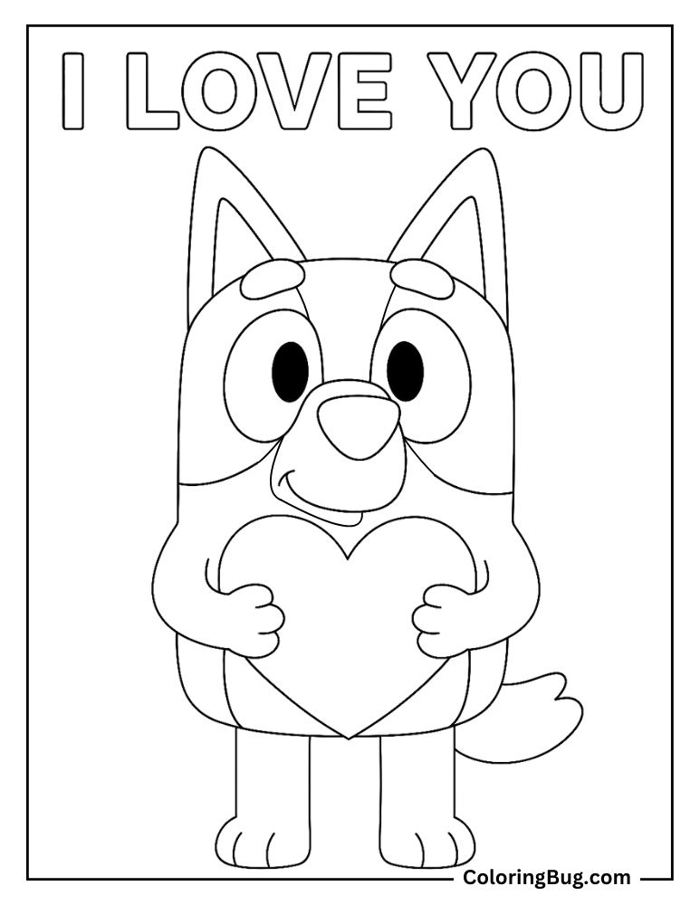 20 Bluey Mother's Day Coloring Pages (Free Printable PDFs)