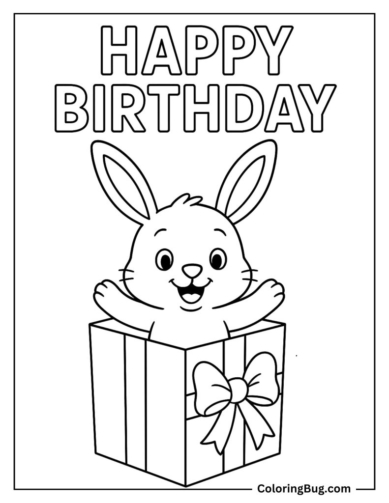 60 Happy Birthday Coloring Pages (Free Printable PDFs)
