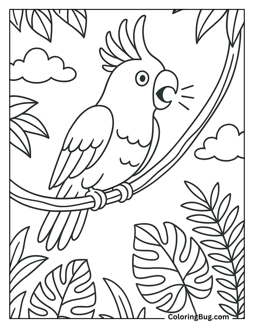 50 Parrot Coloring Pages (Free Printable PDFs)
