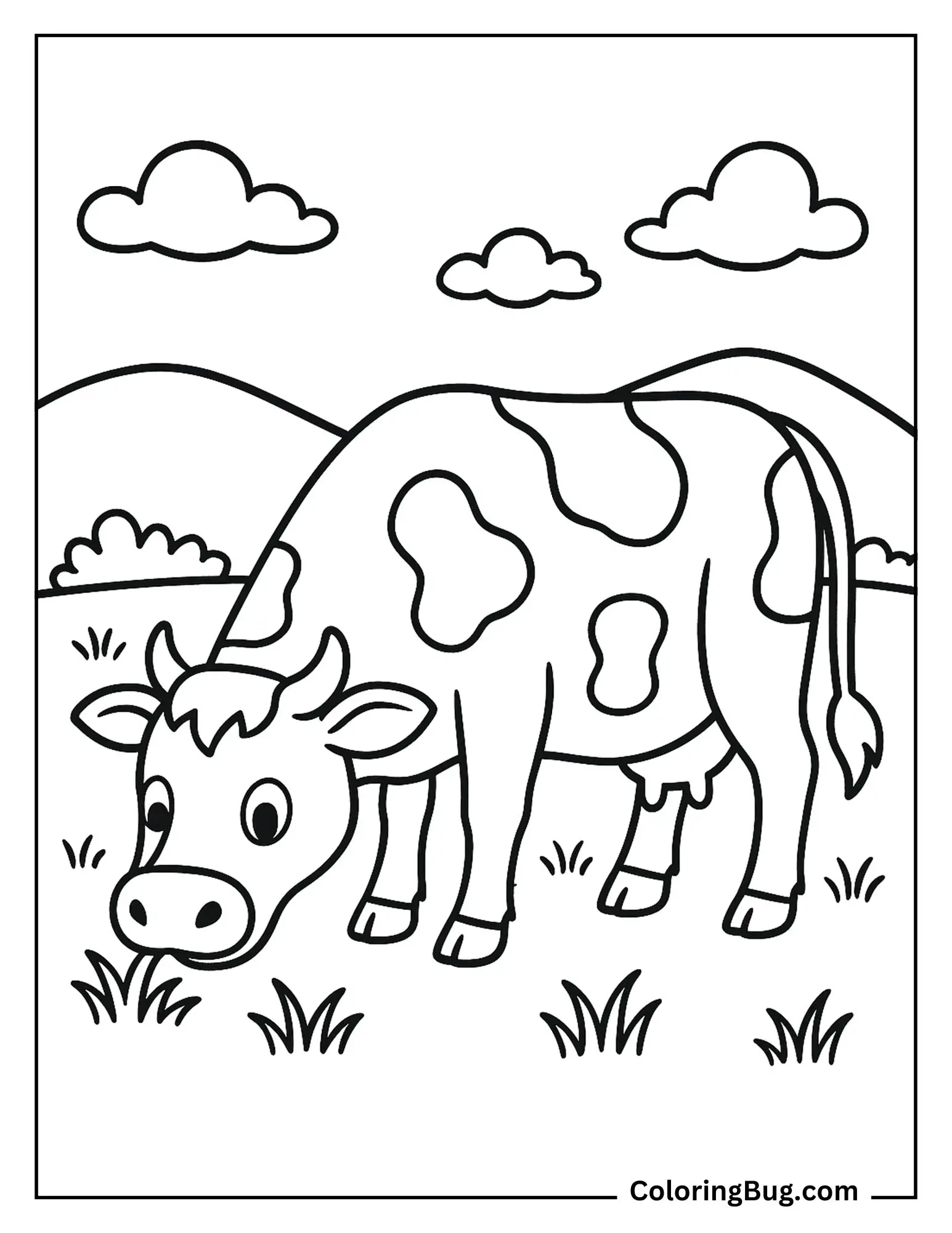 90+ Cow Coloring Pages (Free Printable PDFs)