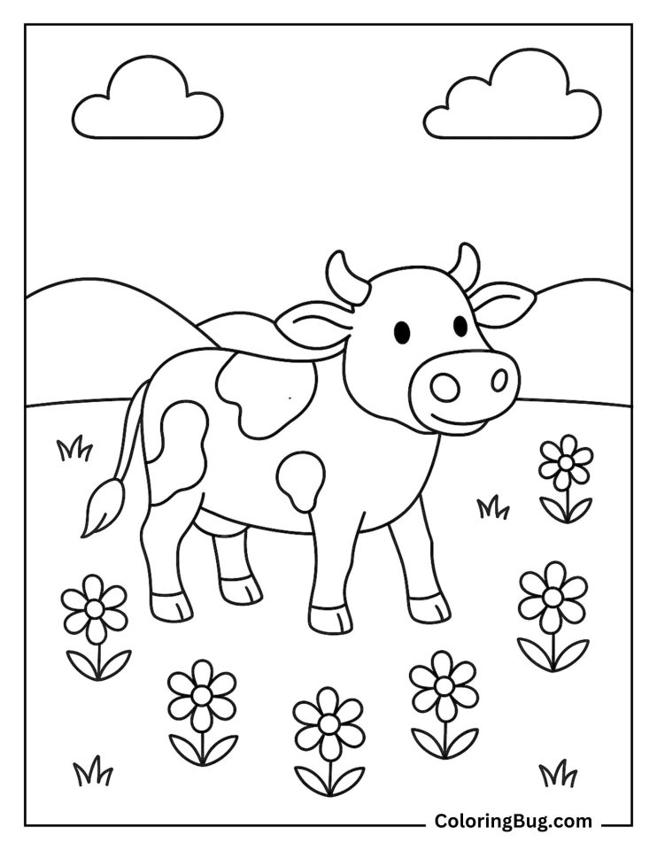 90+ Cow Coloring Pages (Free Printable PDFs)
