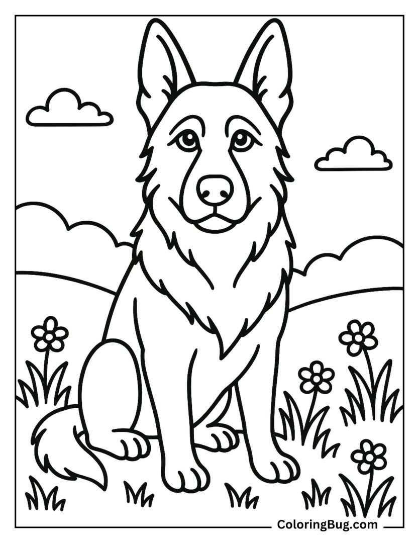 30 German Shepherd Coloring Pages (Free Printable PDFs)