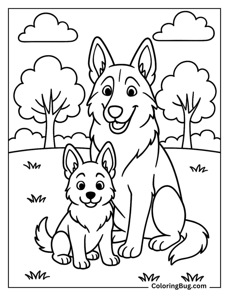 30 German Shepherd Coloring Pages (Free Printable PDFs)