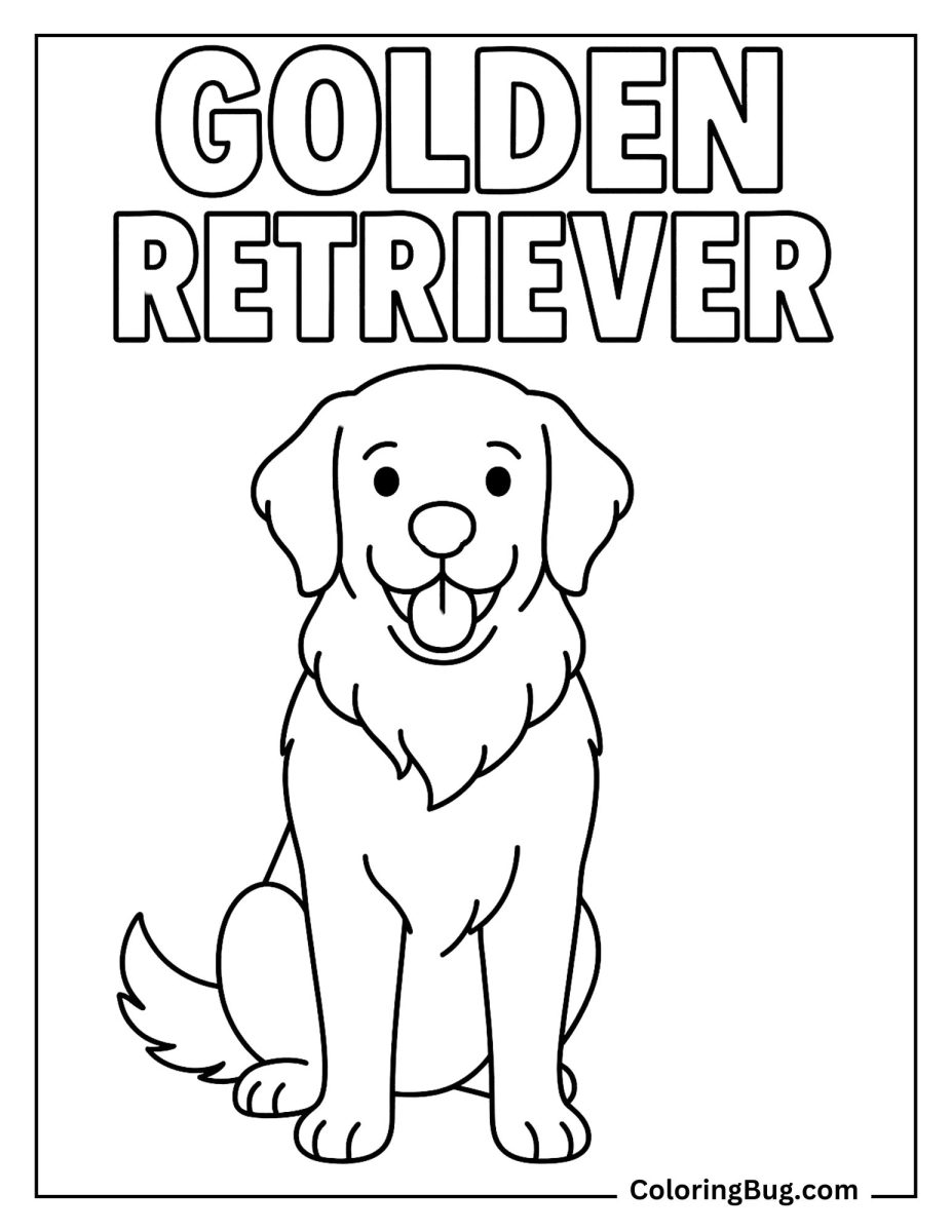30 Golden Retriever Coloring Pages (Free Printable PDFs)