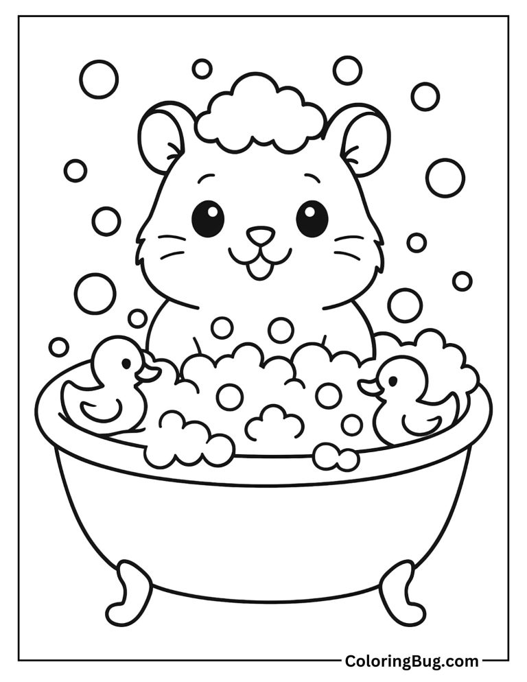 50 Hamster Coloring Pages (Free printable PDFs)
