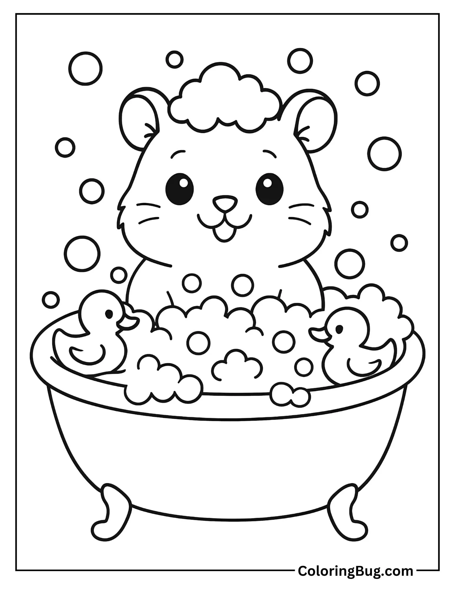 50 Hamster Coloring Pages (Free printable PDFs)