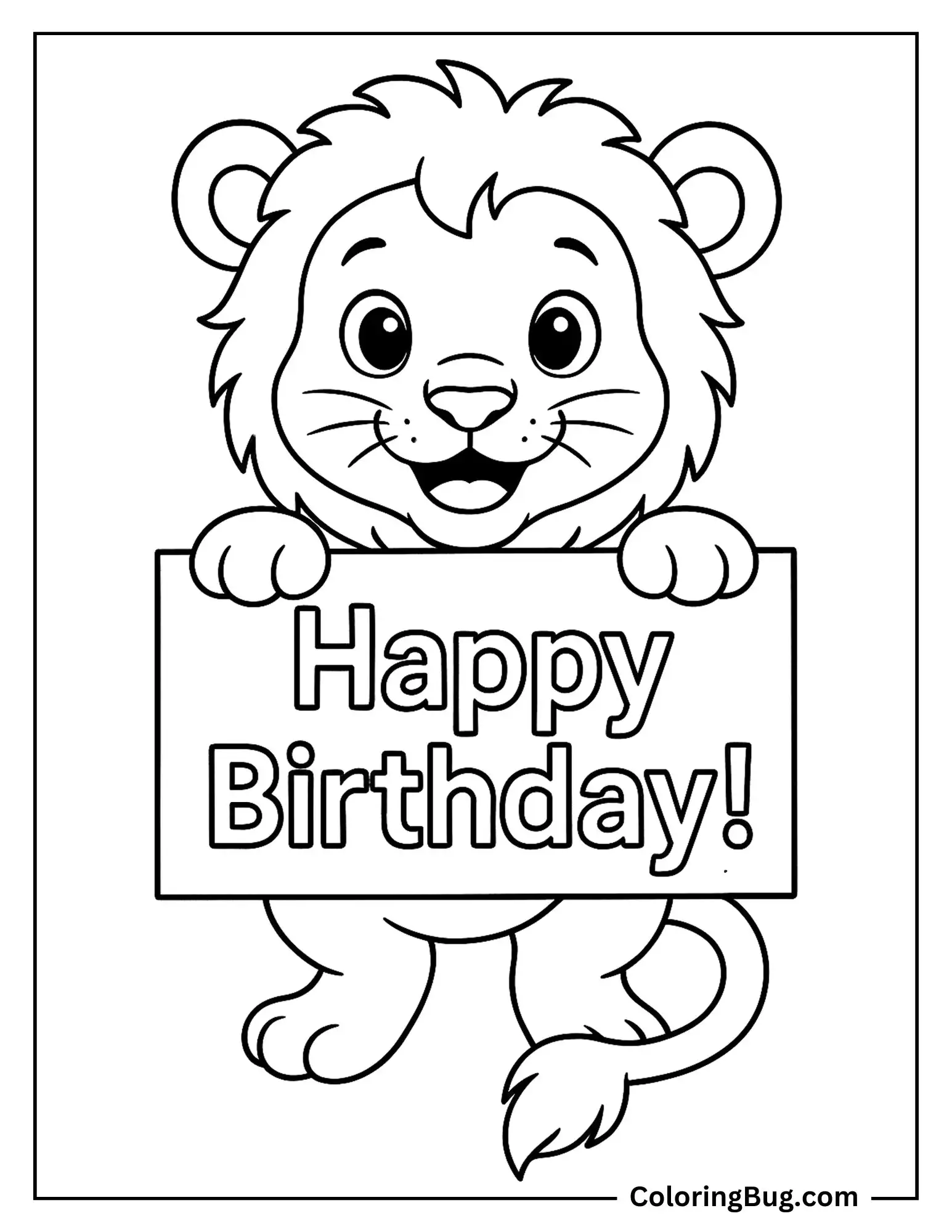 60 Happy Birthday Coloring Pages (Free Printable PDFs)