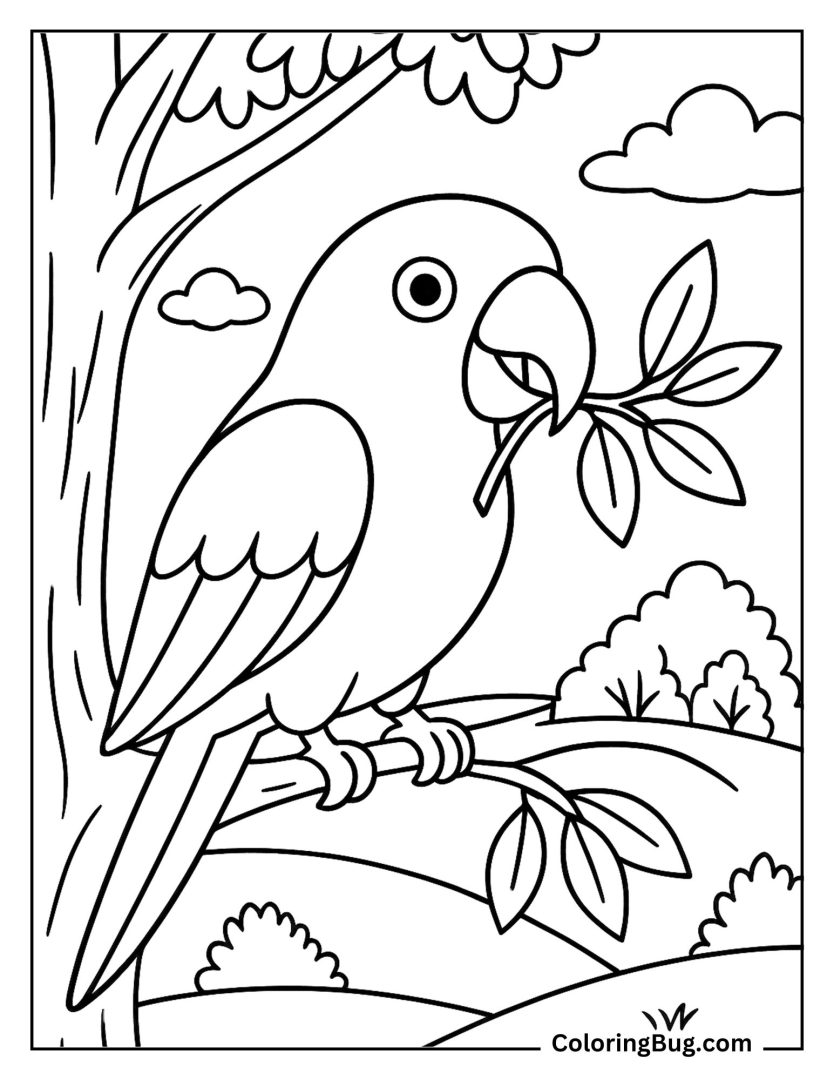 50 Parrot Coloring Pages (Free Printable PDFs)