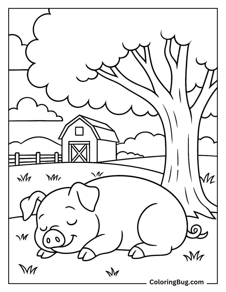 40 Pig Coloring Pages (Free Printable PDFs)