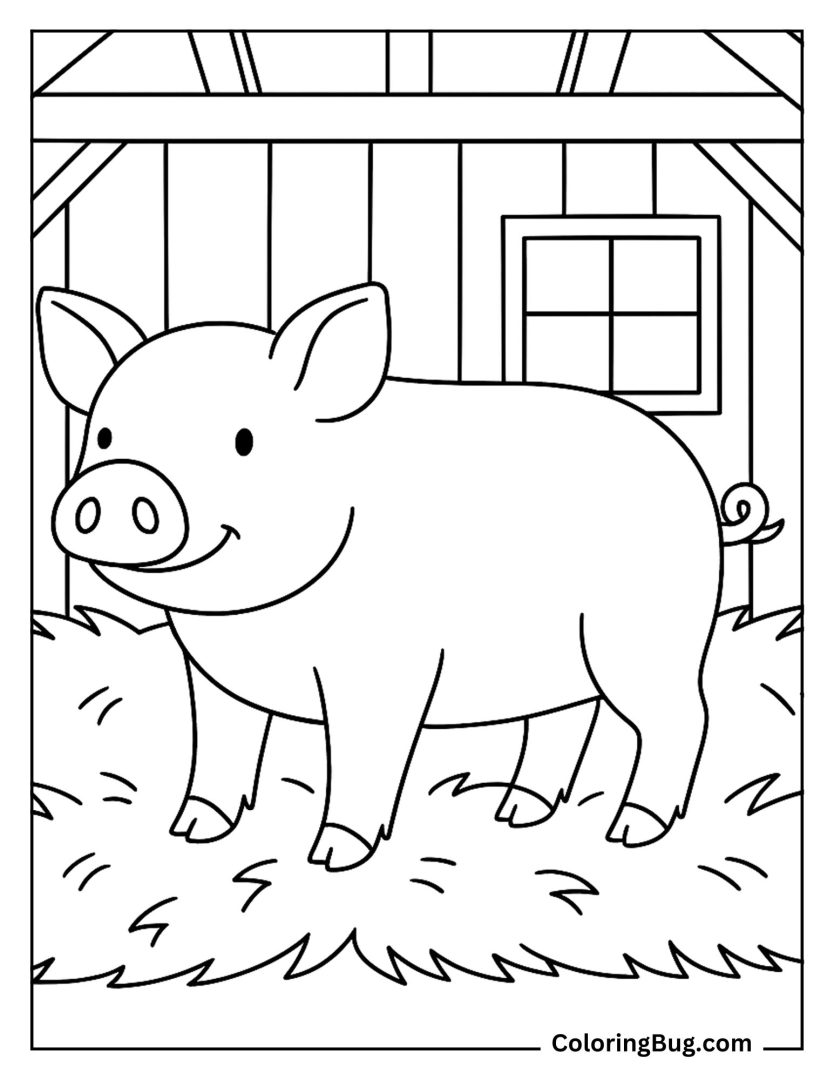 40 Pig Coloring Pages (Free Printable PDFs)