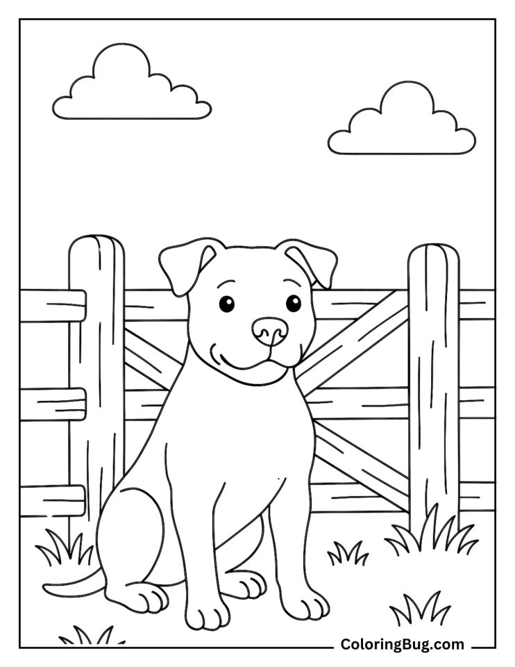 30 Pitbull Coloring Pages (Free Printable PDFs)