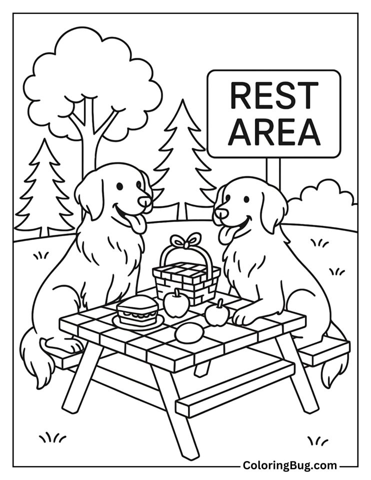 30 Golden Retriever Coloring Pages (Free Printable PDFs)
