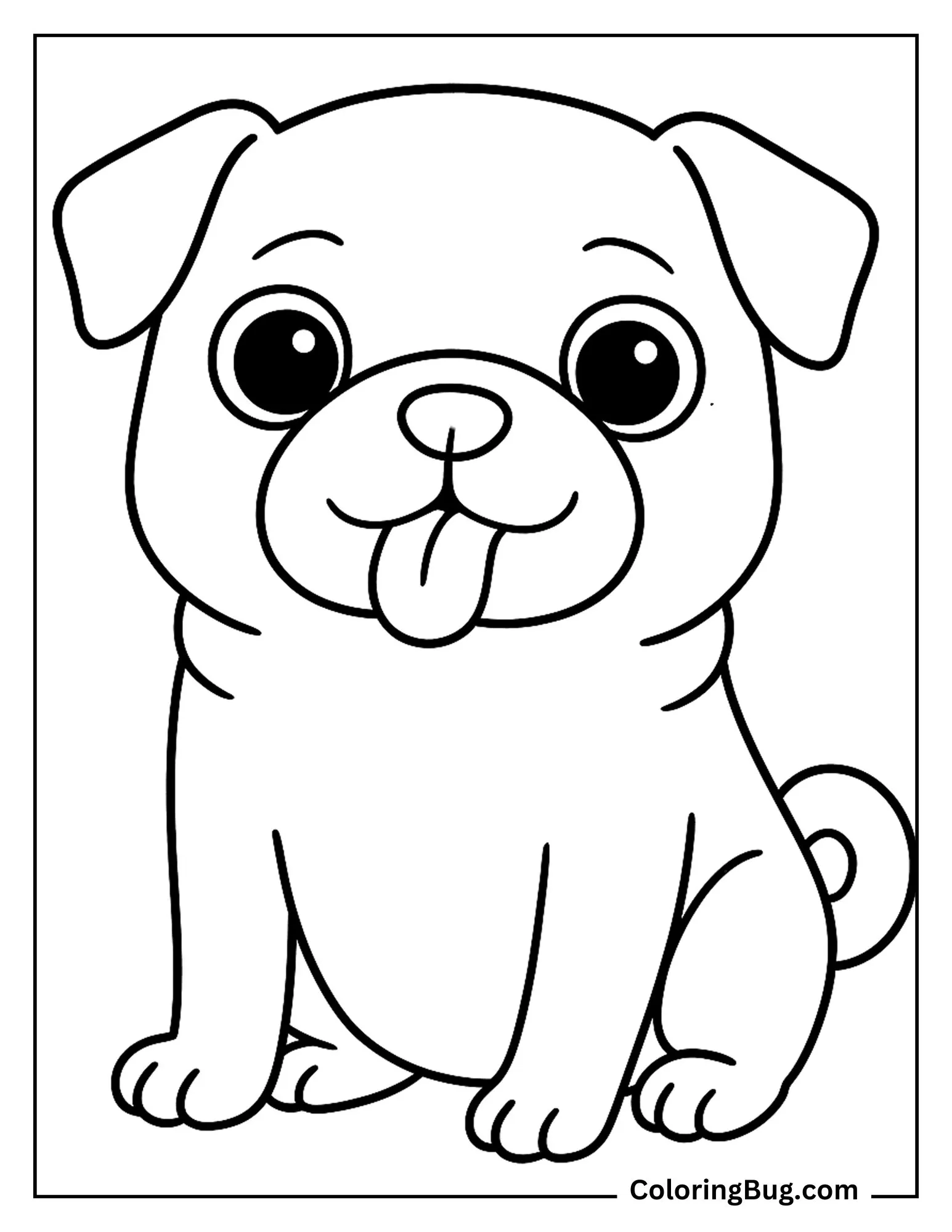 30 Cute Pug Coloring Pages (Free Printable PDFs)