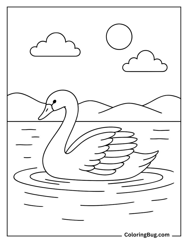 26 Swan Coloring Pages (Free Printable PDFs)