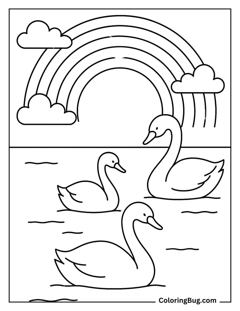 26 Swan Coloring Pages (Free Printable PDFs)