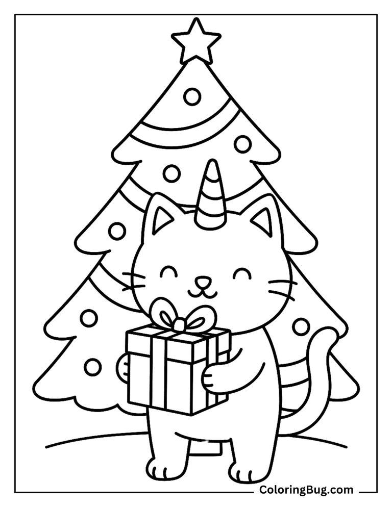 50 Cute Unicorn Cat Coloring Pages (Free Printable PDFs)