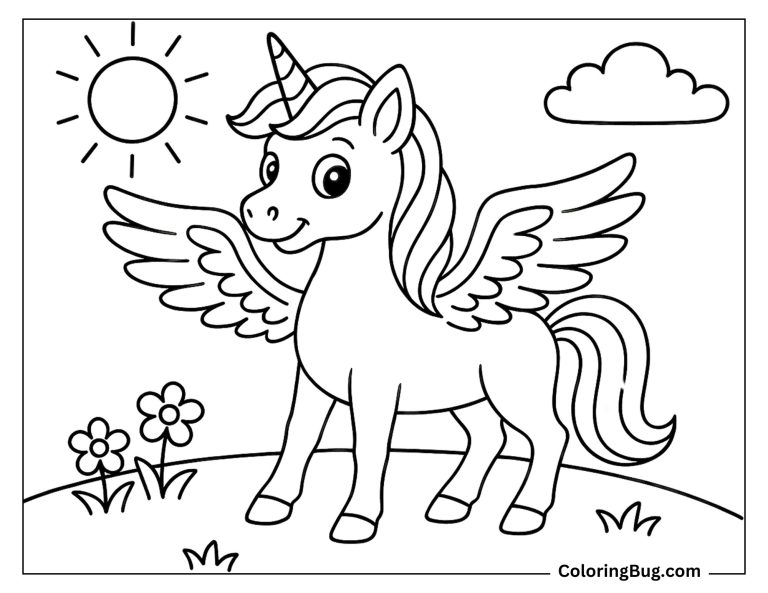 50 Alicorn Coloring pages (Free printable PDFs)
