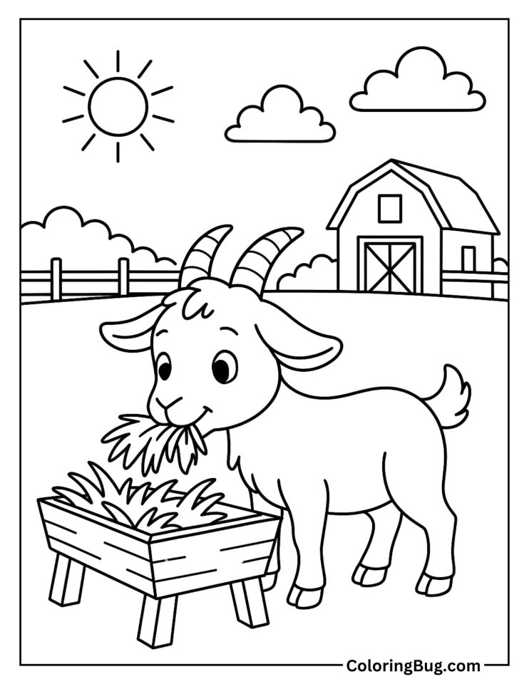 30 Goat Coloring Pages (Free Printable PDFs)