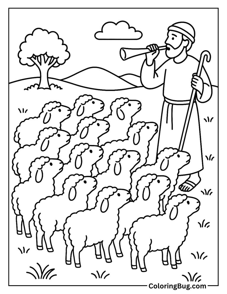 +44 Sheep Coloring Pages (Free Printable PDFs)