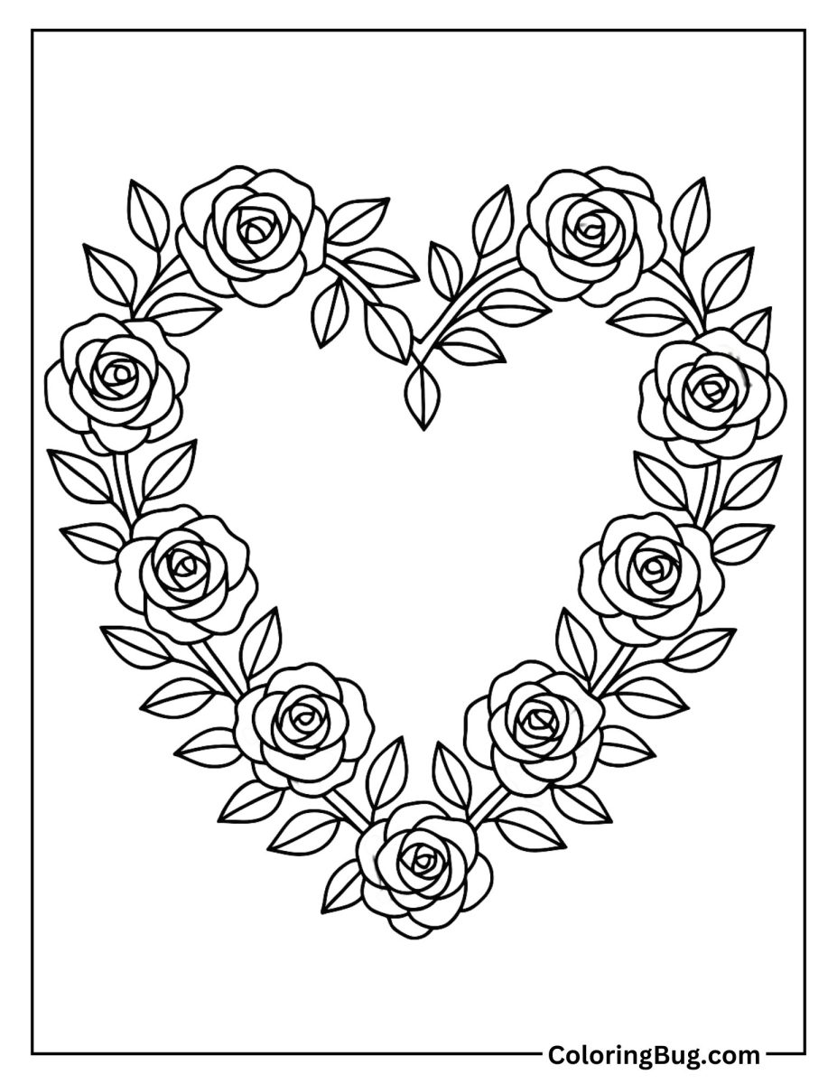 30 Hearts and Flowers Coloring Pages (Free Printable PDFs)