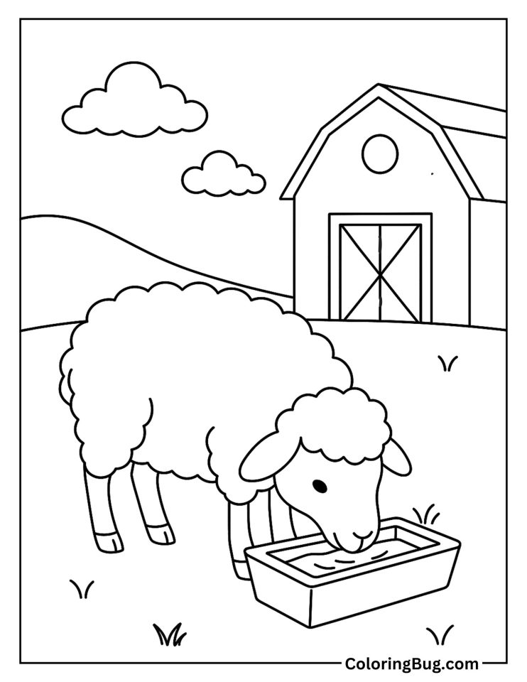+44 Sheep Coloring Pages (Free Printable PDFs)