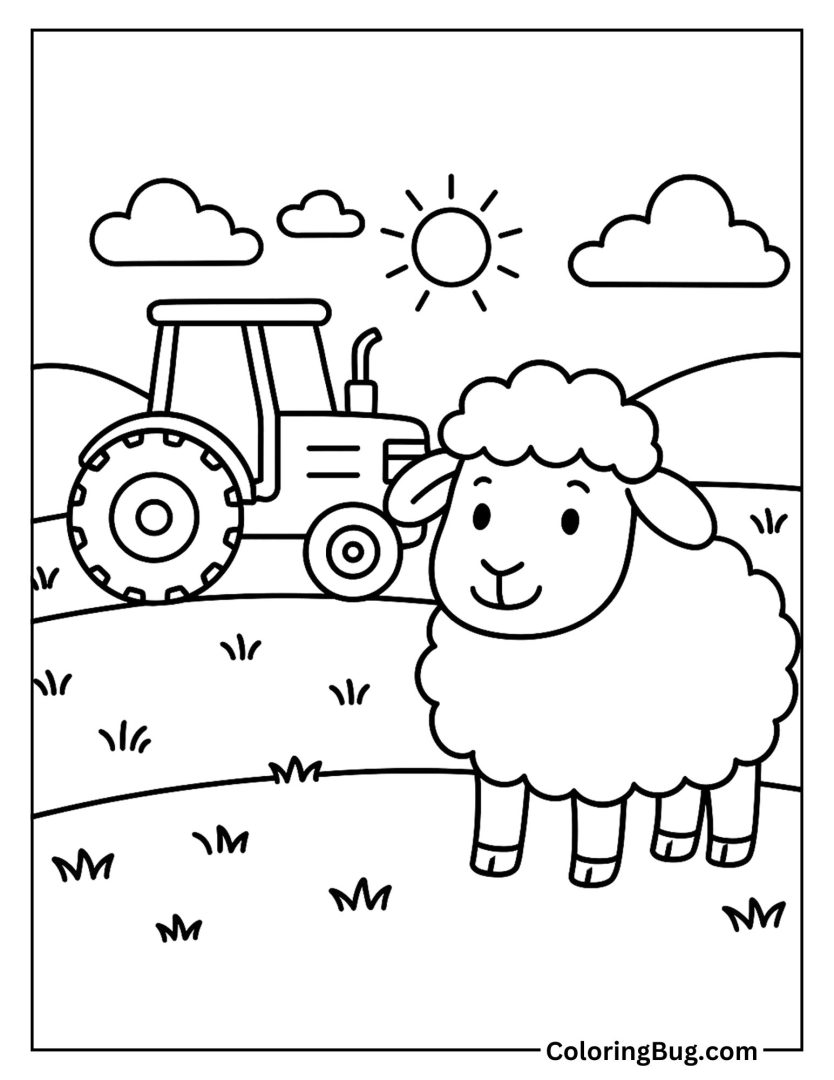 +44 Sheep Coloring Pages (Free Printable PDFs)