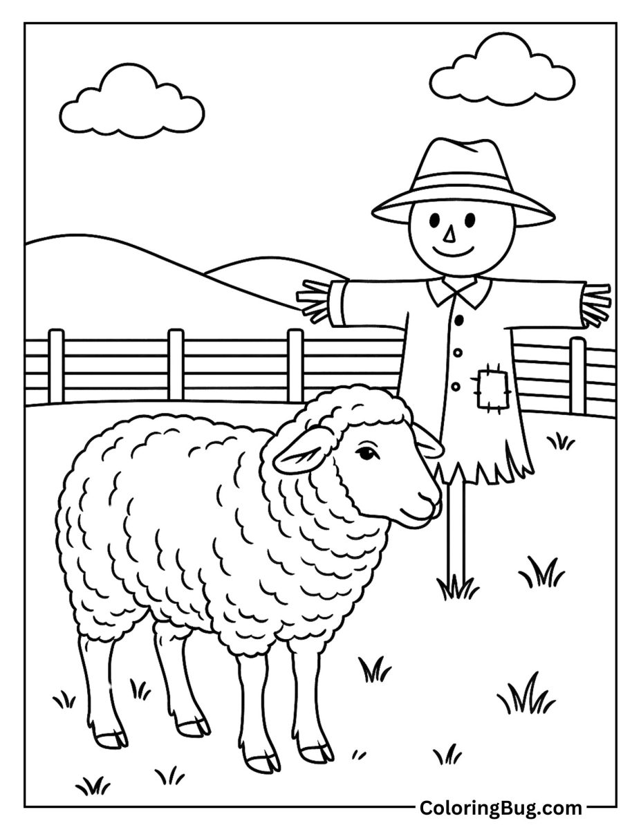+44 Sheep Coloring Pages (Free Printable PDFs)