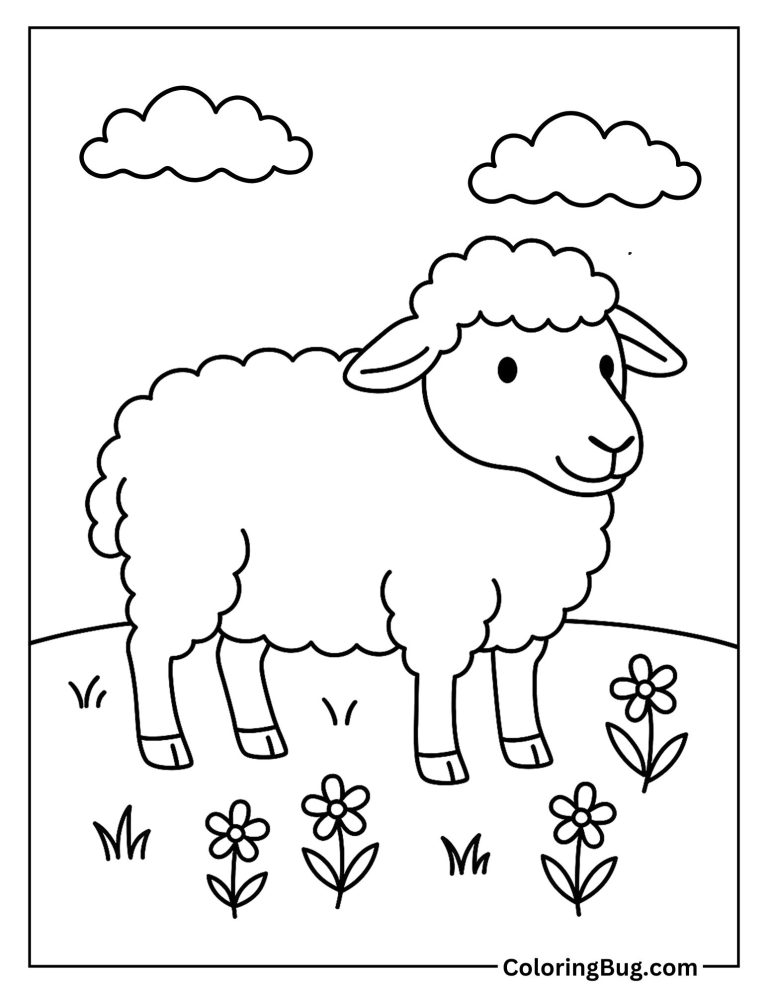 +44 Sheep Coloring Pages (Free Printable PDFs)