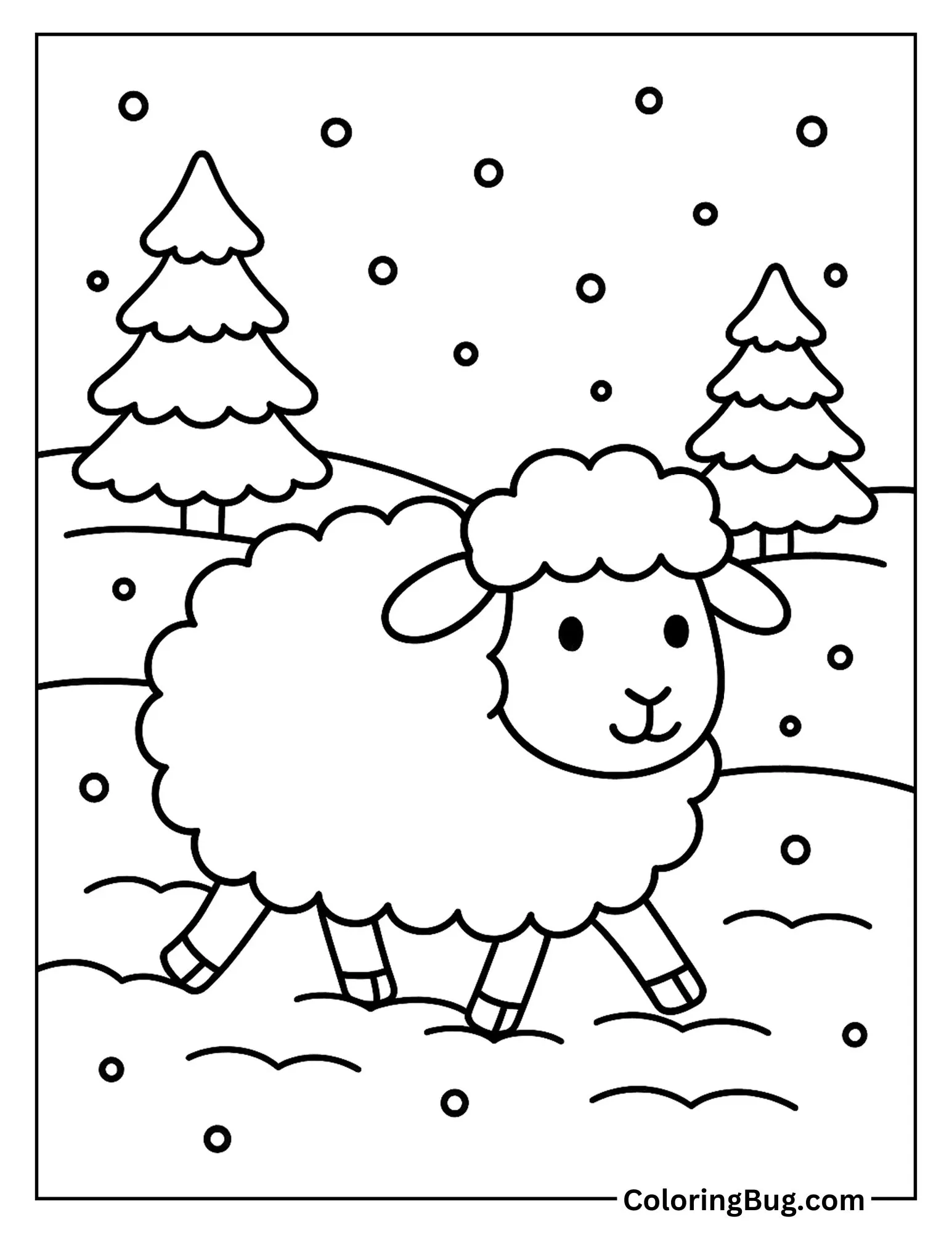 +44 Sheep Coloring Pages (Free Printable PDFs)