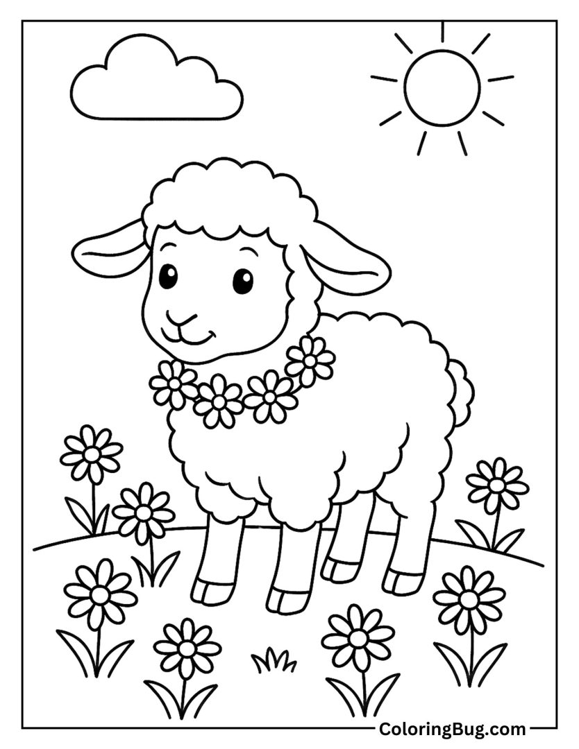 +44 Sheep Coloring Pages (Free Printable PDFs)