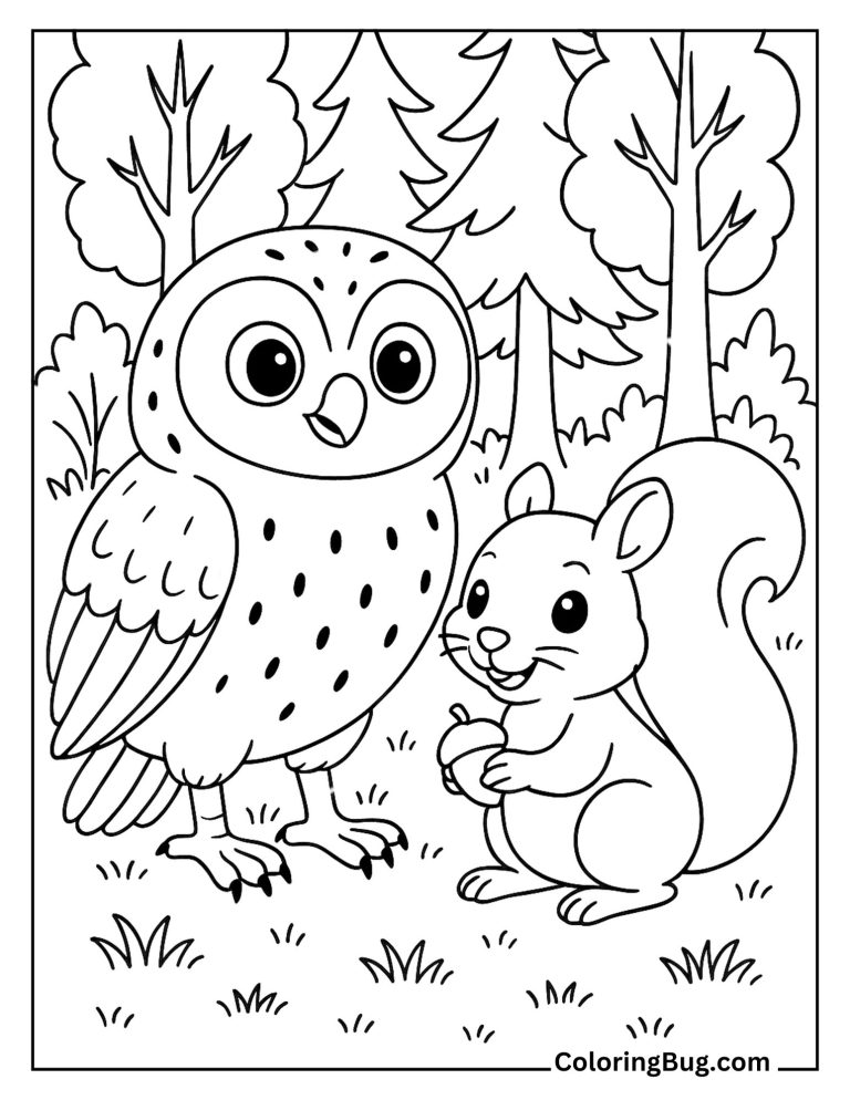 50 Owl Coloring Pages (Free printable PDFs)